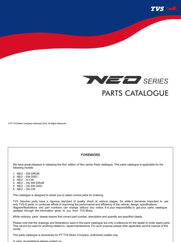 TVS NEO Series - Parts Catalogue - Ver11 UPDATED Full | PDF | Piston ...
