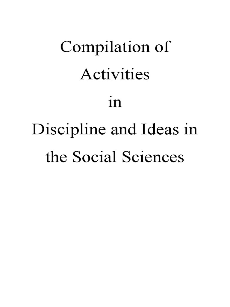 Activity-Sheets-DISS Week 1 | Download Free PDF | Social Science | Job ...