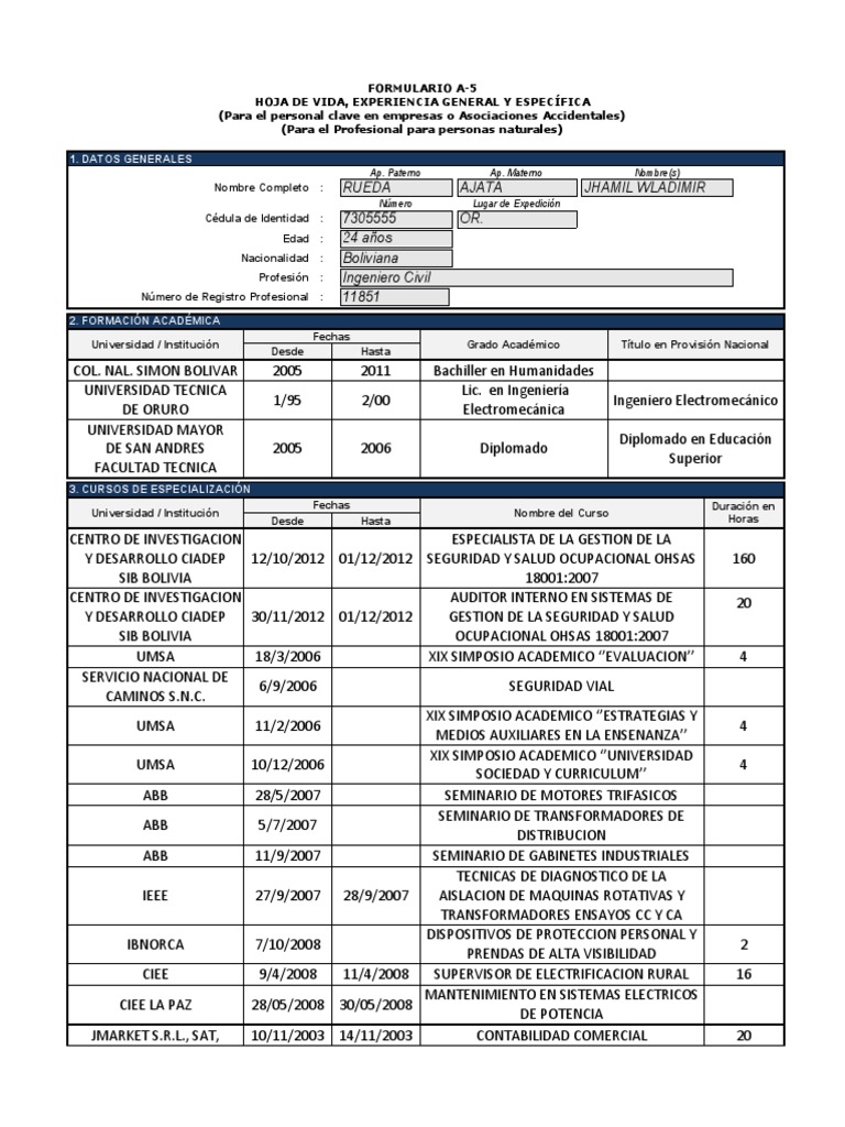 Formulario A-5 | PDF | Ingeniería | Ingenieria Eléctrica