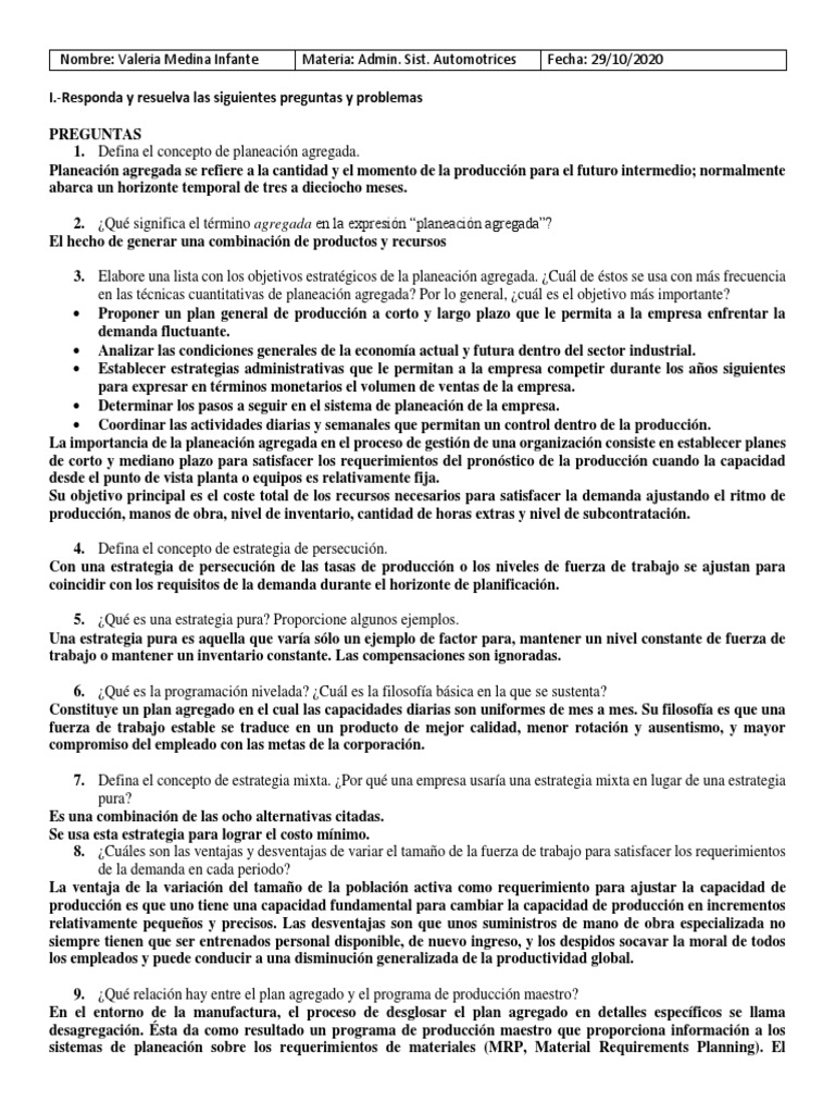 PDI Act. 4 Preguntas y Problemas de PA - VALERIA MEDINA | PDF ...