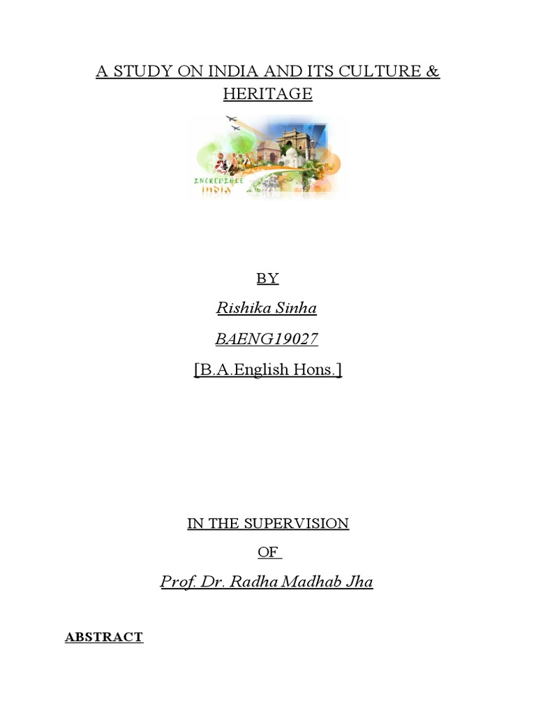 Indian Culture & Tradition Research Paper | PDF | Indian Cuisine | Marriage