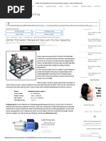 Vacuum Pump Calculation | PDF