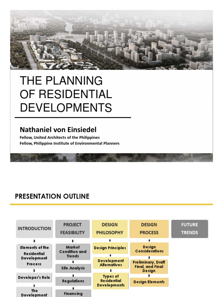 The Planning of Residential Developments The Planning of Residential ...