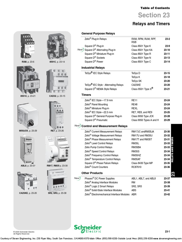 Schneider Relay & Timer | PDF | Relay | Electrical Connector