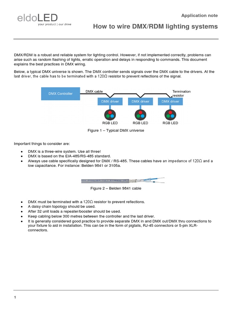 Learning Center - Application Note - How To Wire DMX Lighting Systems ...