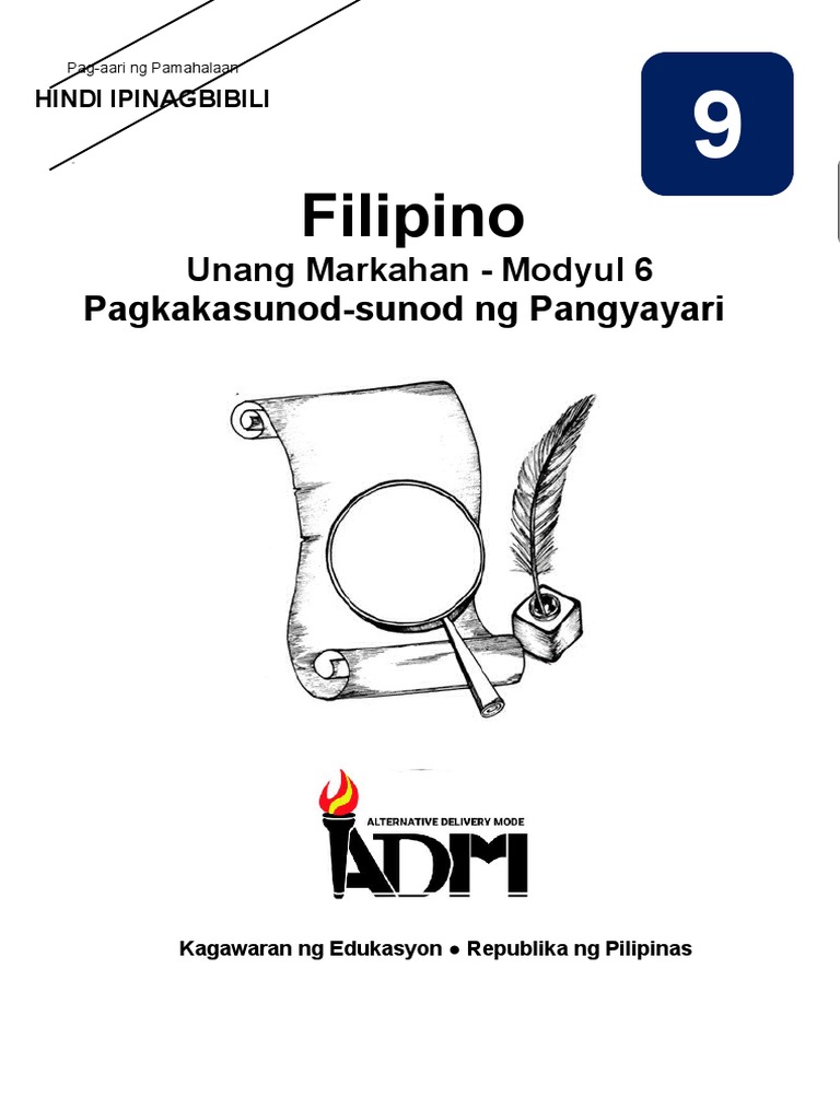 Fil9 q1 Mod6 Pagkasunod-Sunod-Ng-Pangyayari Version3 | PDF