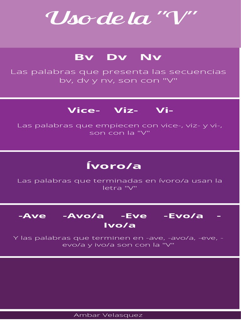 Palabras con V: bv, dv, vice y viz | PDF | Poesía