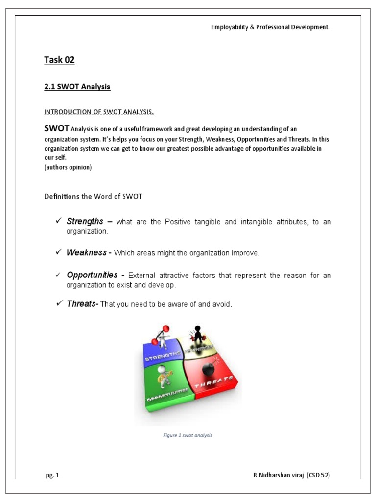 1.3 Swot and PDP Analysis | Download Free PDF | Swot Analysis | Goal