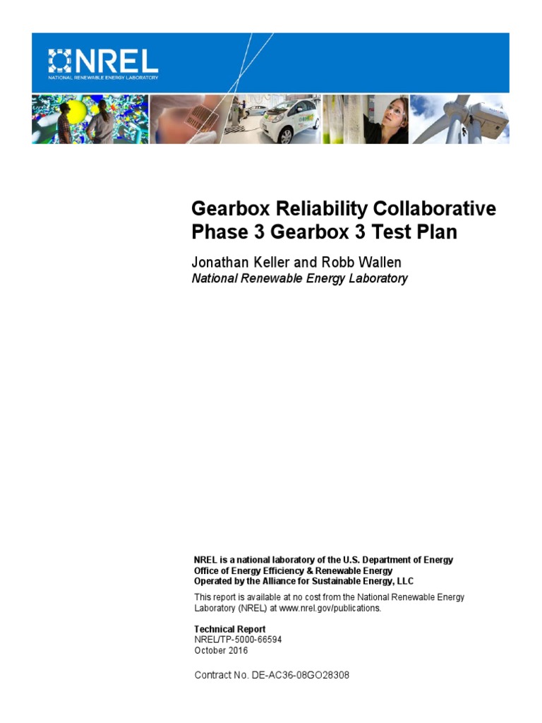 Arbox Reliability Collaborative Phase 3 Gearbox 3 Test Plan | PDF ...