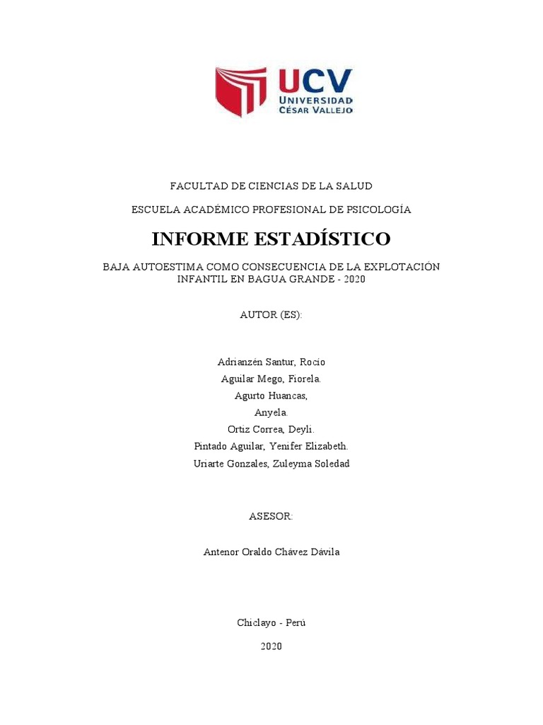 Informe Estadístico | Descargar gratis PDF | Muestreo (Estadísticas ...