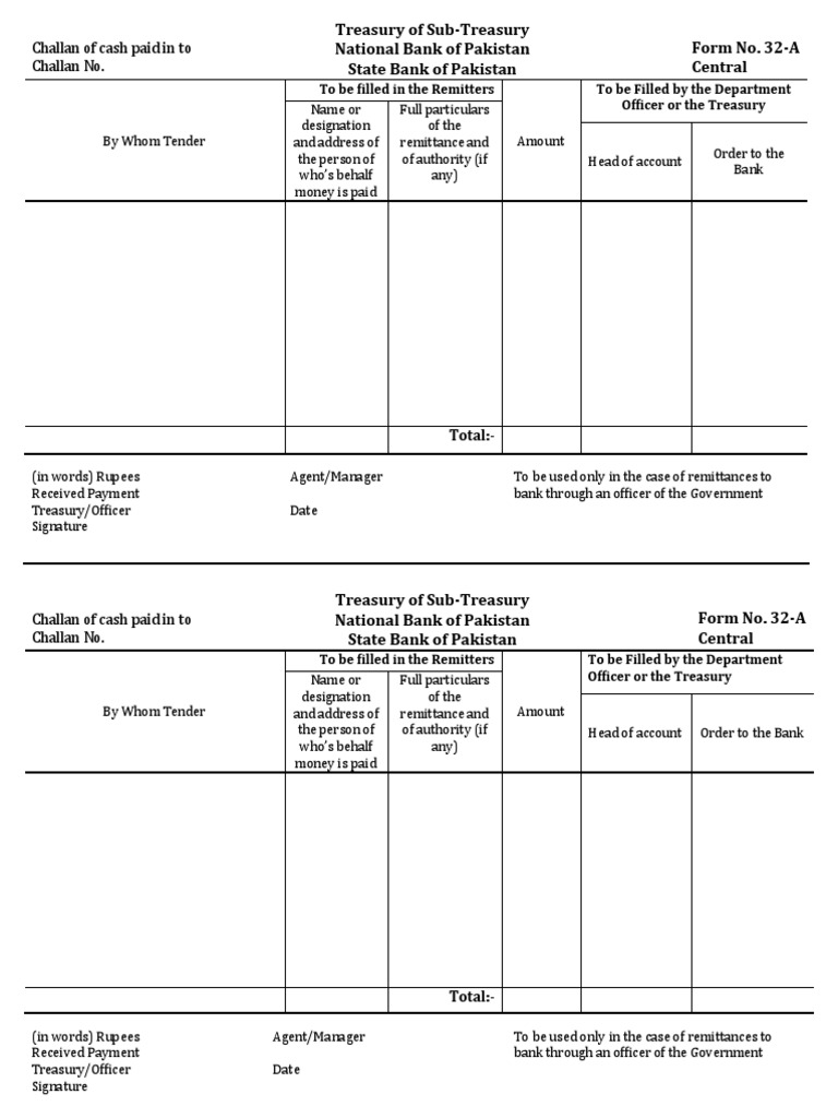 Challan of Cash Paid in To Challan No | Download Free PDF | Independent Treasury | Payments
