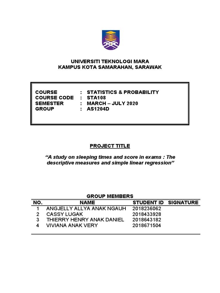 Group Project STA 108 | PDF | Correlation And Dependence | Histogram