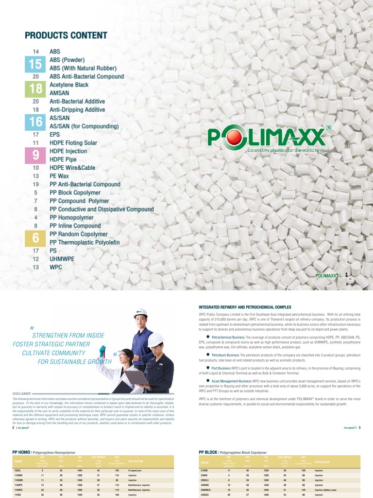 Spec Sheet 2019 | PDF | Petrochemical | Polyethylene