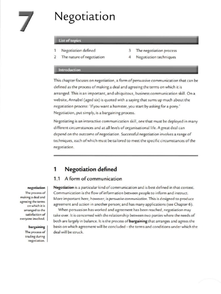 Chapter 7 PDF | PDF | Bargaining | Negotiation