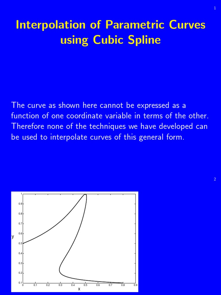 Interpolation of Parametric Curves Using Cubic Spline | PDF