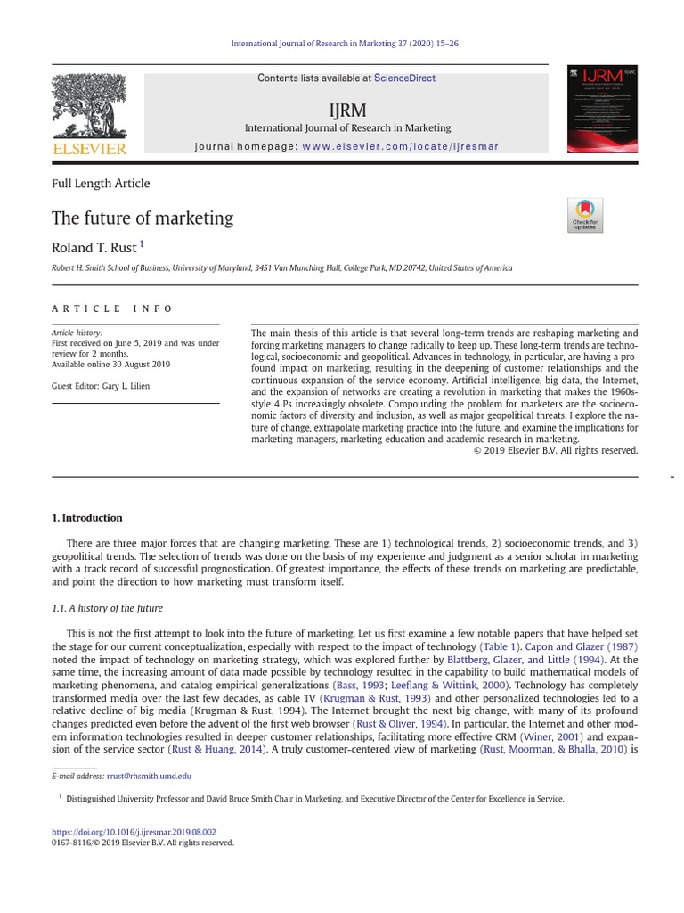 The Future of Marketing | Download Free PDF | Free Trade | Artificial ...