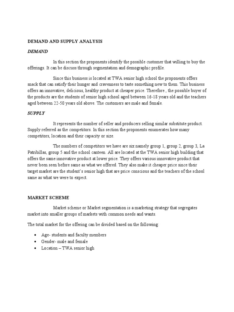 Demand and Supply Analysis | Download Free PDF | Market Segmentation ...
