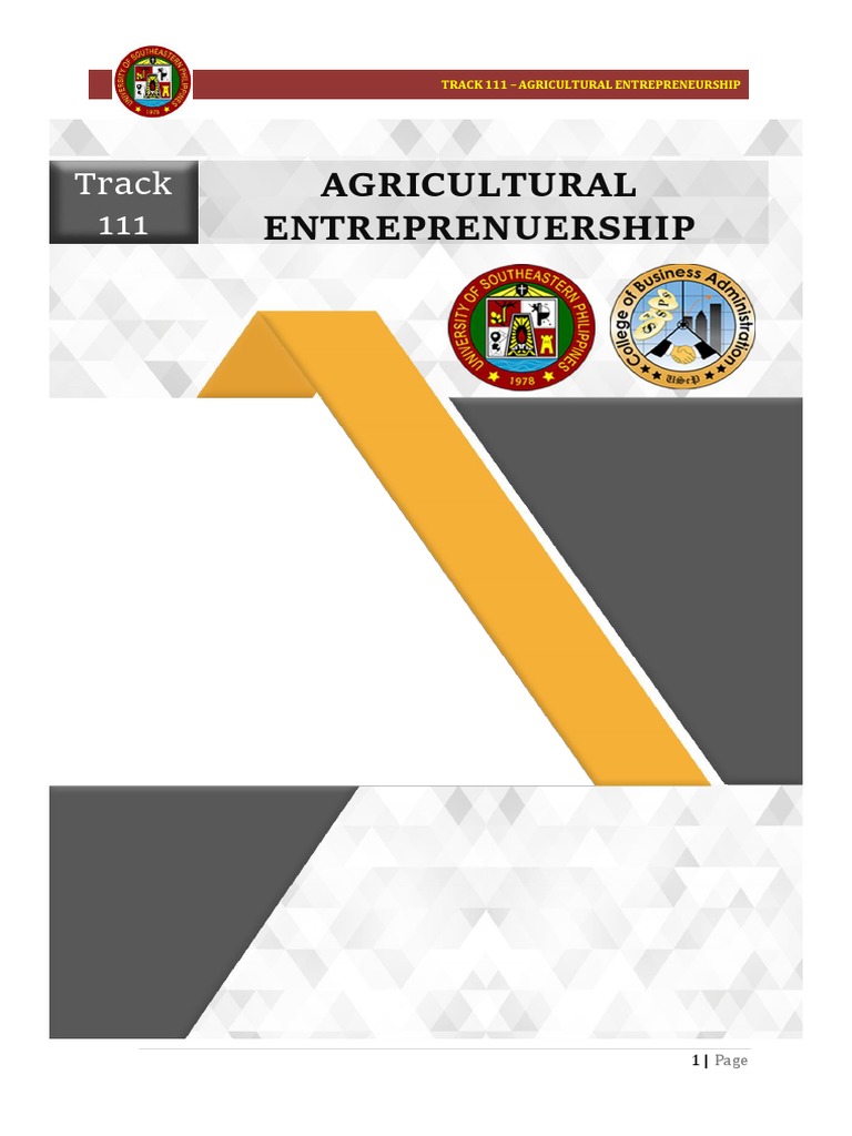 Agri Entrep Course Pack Final | PDF | Business Model | Entrepreneurship
