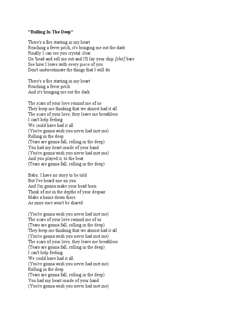 Rolling in The Deep | PDF