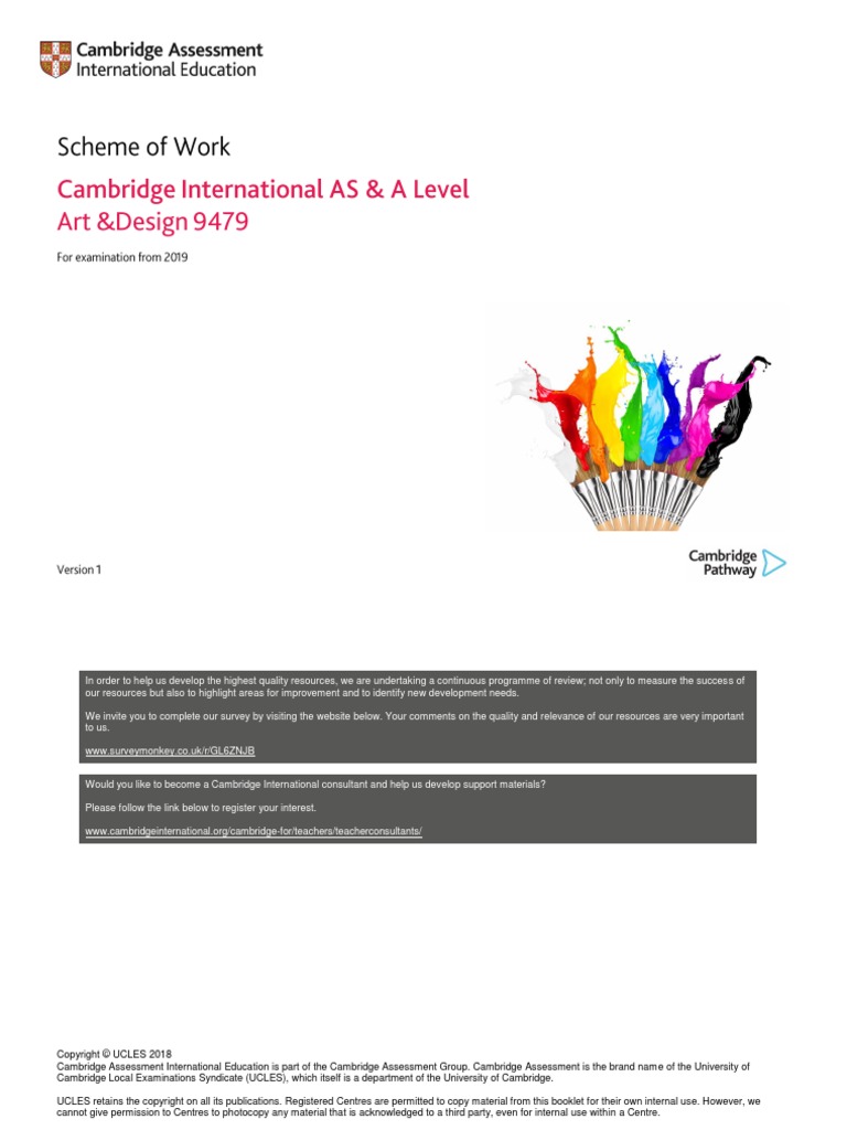 9479 Scheme of Work (For Examination From 2019) PDF | PDF | Drawing ...
