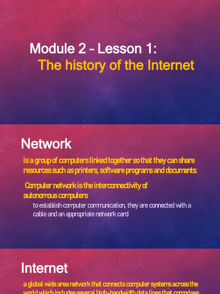 Module 2 - Lesson 1 History of The Internet | PDF | Darpa | Internet