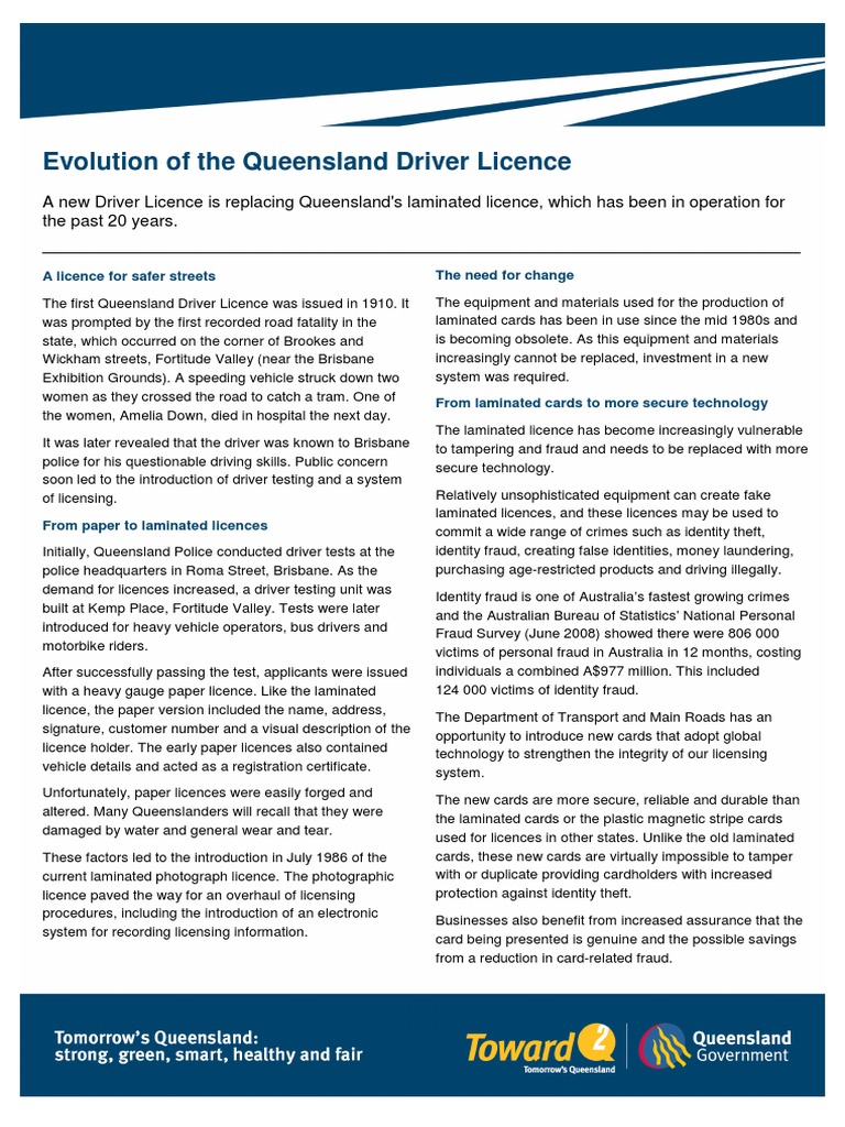 Transition to New QLD Driver Licence | PDF | Identity Theft | Driver's ...