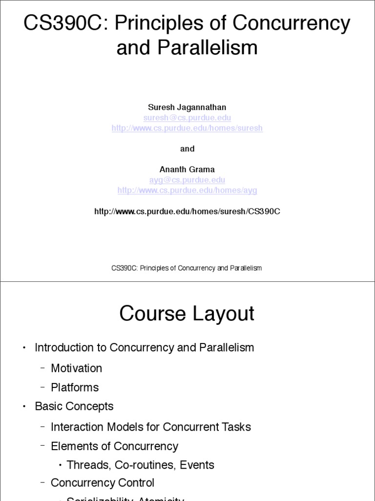 Concurrency And Parallelism Pdf Parallel Computing Concurrency Computer Science