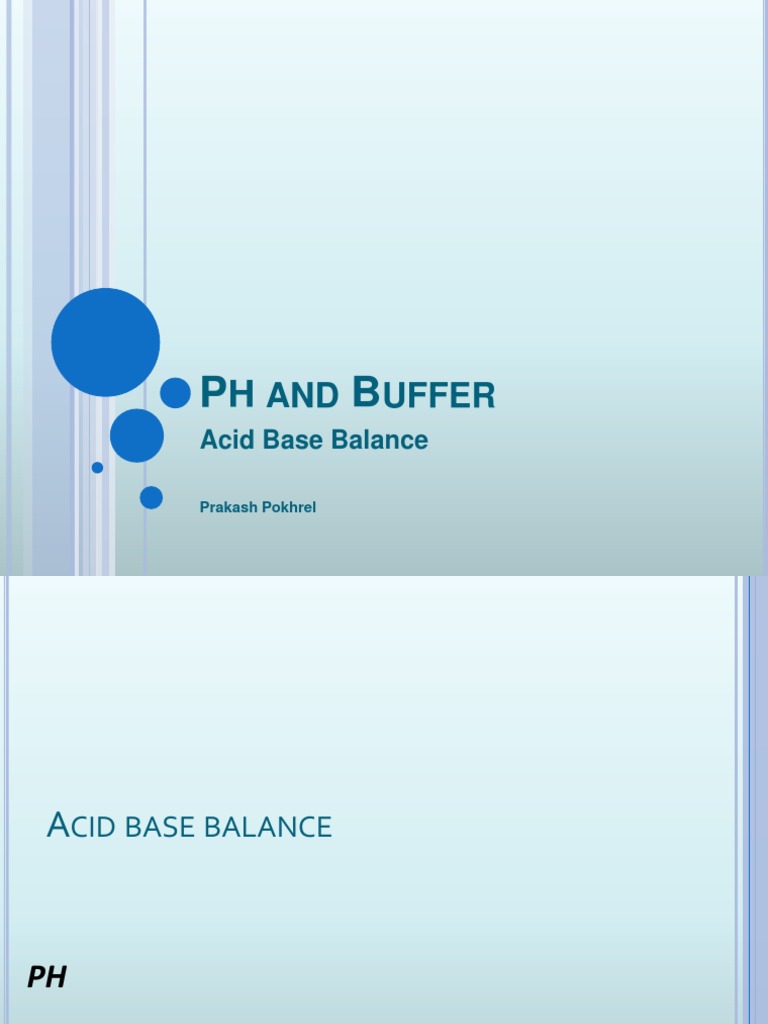 Lecture 2 PH & BUFFERS | PDF | Buffer Solution | Ph