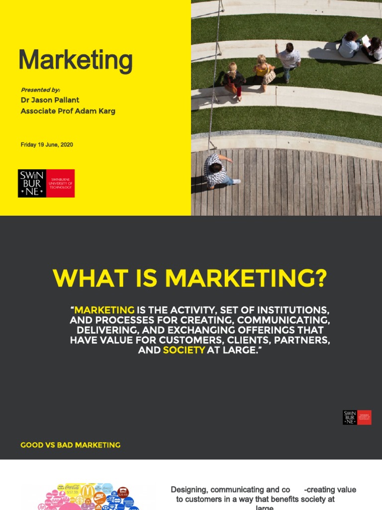 Marketing: DR Jason Pallant Associate Prof Adam Karg | PDF | Consumer ...