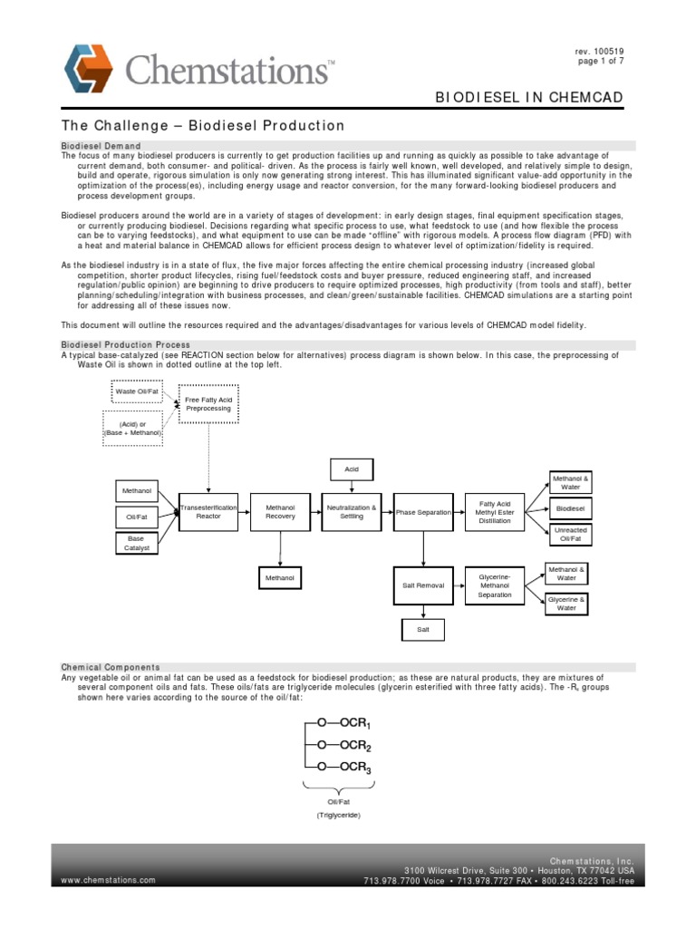 Biodiesel in Chemcad PDF | PDF | Science & Mathematics | Computers