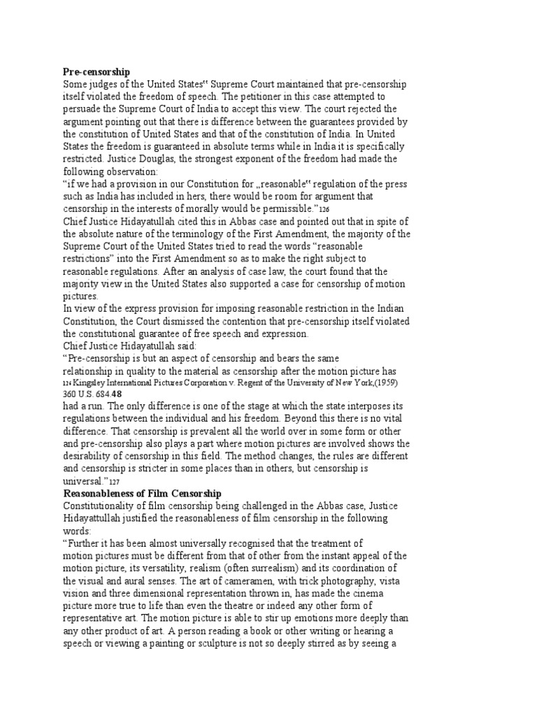 Pre-Censorship: Kingsley International Pictures Corporation v. Regent ...