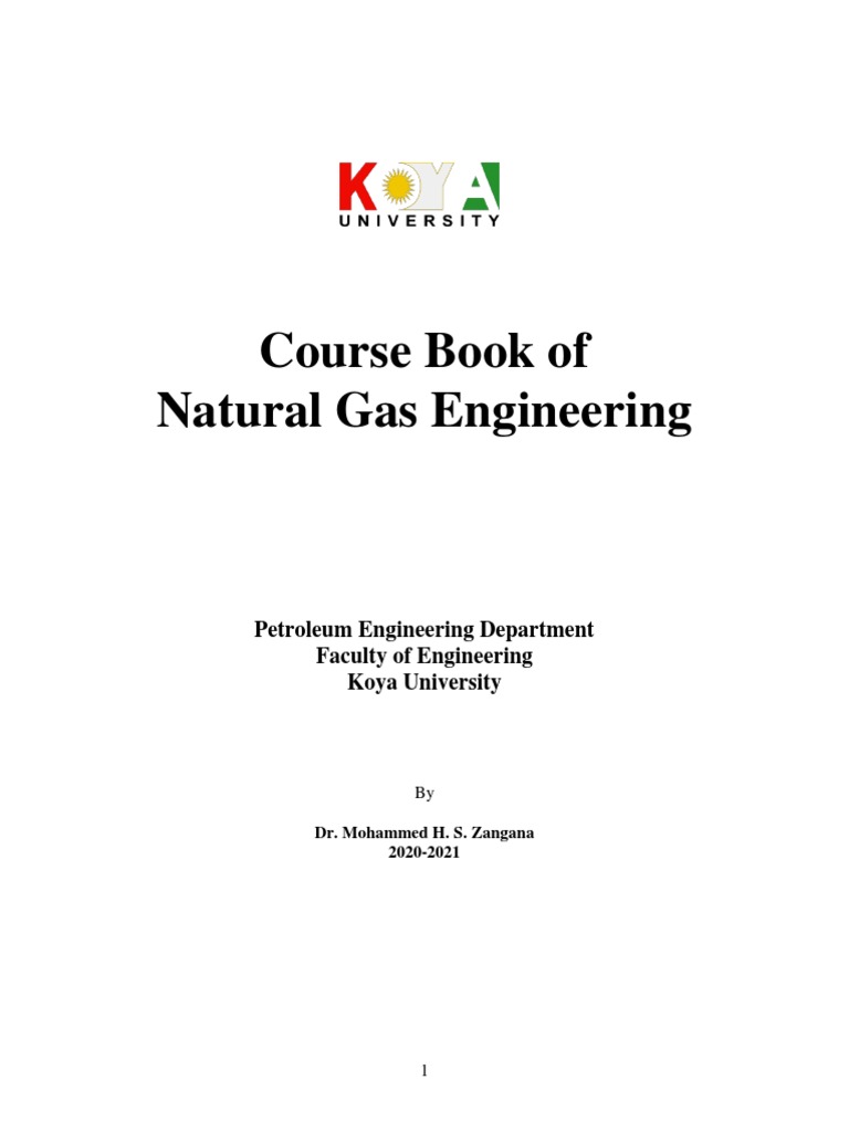 Natural Gas Engineering Course Book | PDF | Gases | Natural Gas