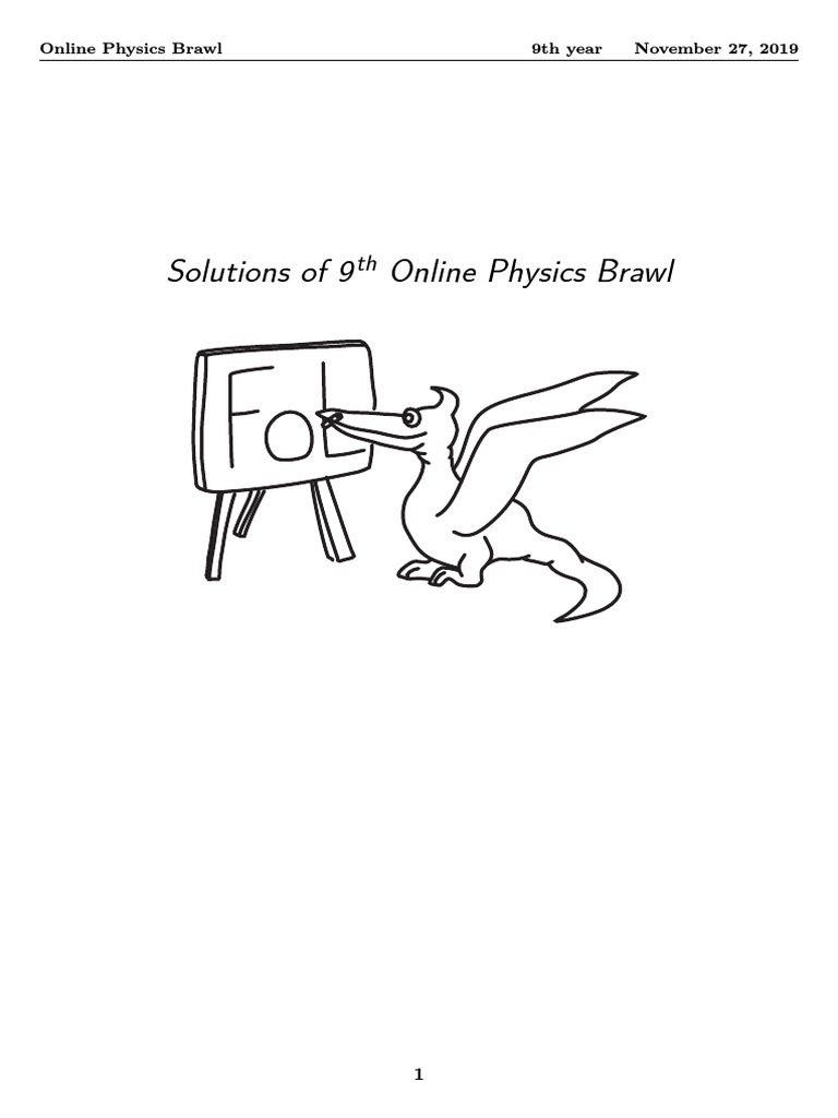 Solutions of 9 Online Physics Brawl | PDF | Flux | Sine