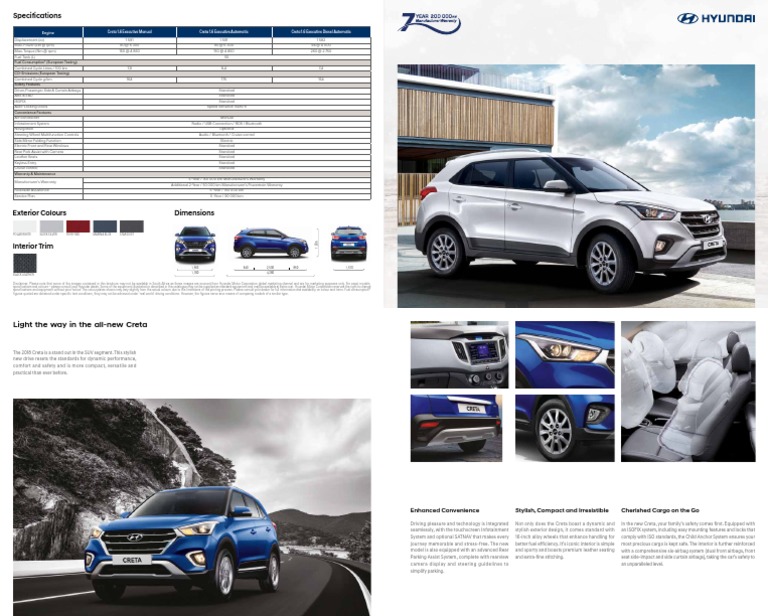 Creta Brochure | PDF | Fuel Efficiency | Private Transport