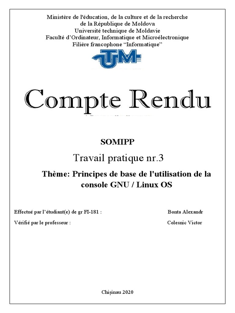 Travail Pratique nr.3: Somipp | Download Free PDF | Computer Architecture | Unix Variants