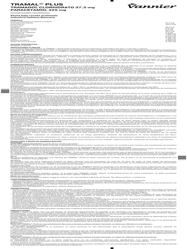 Tramal Plus | PDF | Antidepresivo | Despachador de drogas