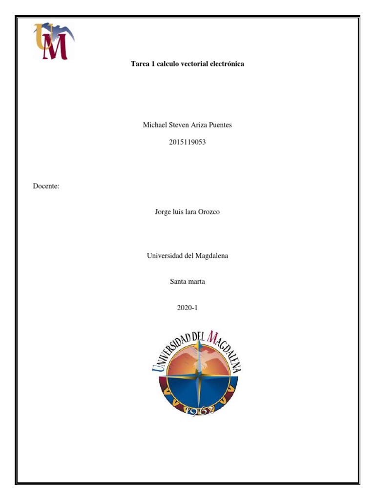 Taller Calculo Vectorial Michael Ariza | PDF | Ortogonalidad | Vector ...