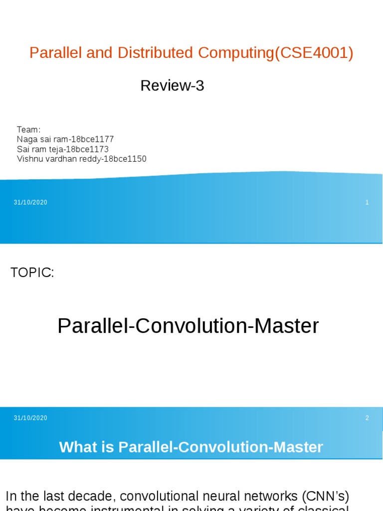 Parallel and Distributed Computing (CSE4001) : Review-3 | PDF