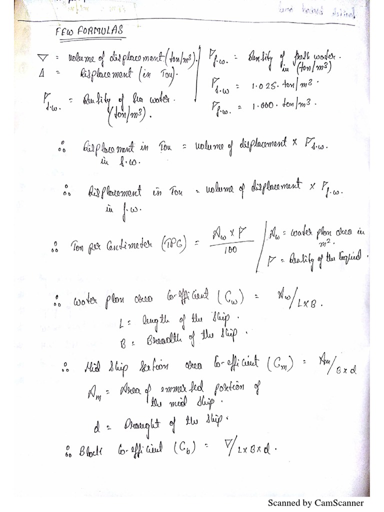 Naval Imp Formulae | PDF