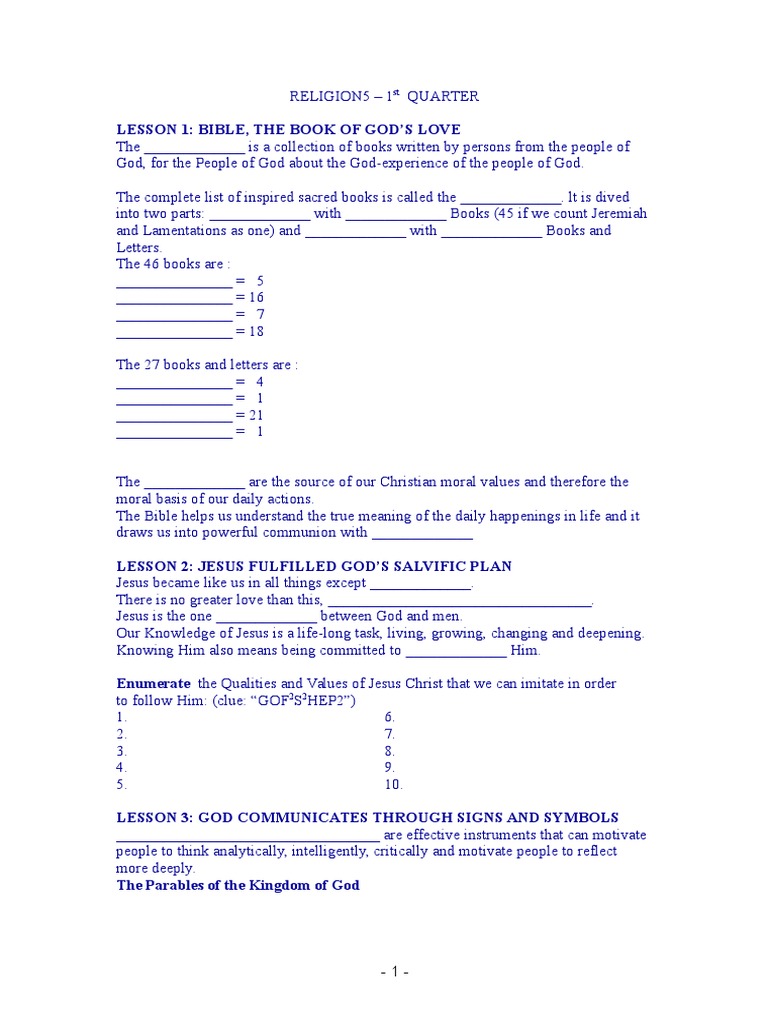 The Bible: God's Love Letter to Humanity | PDF | Sacraments ...