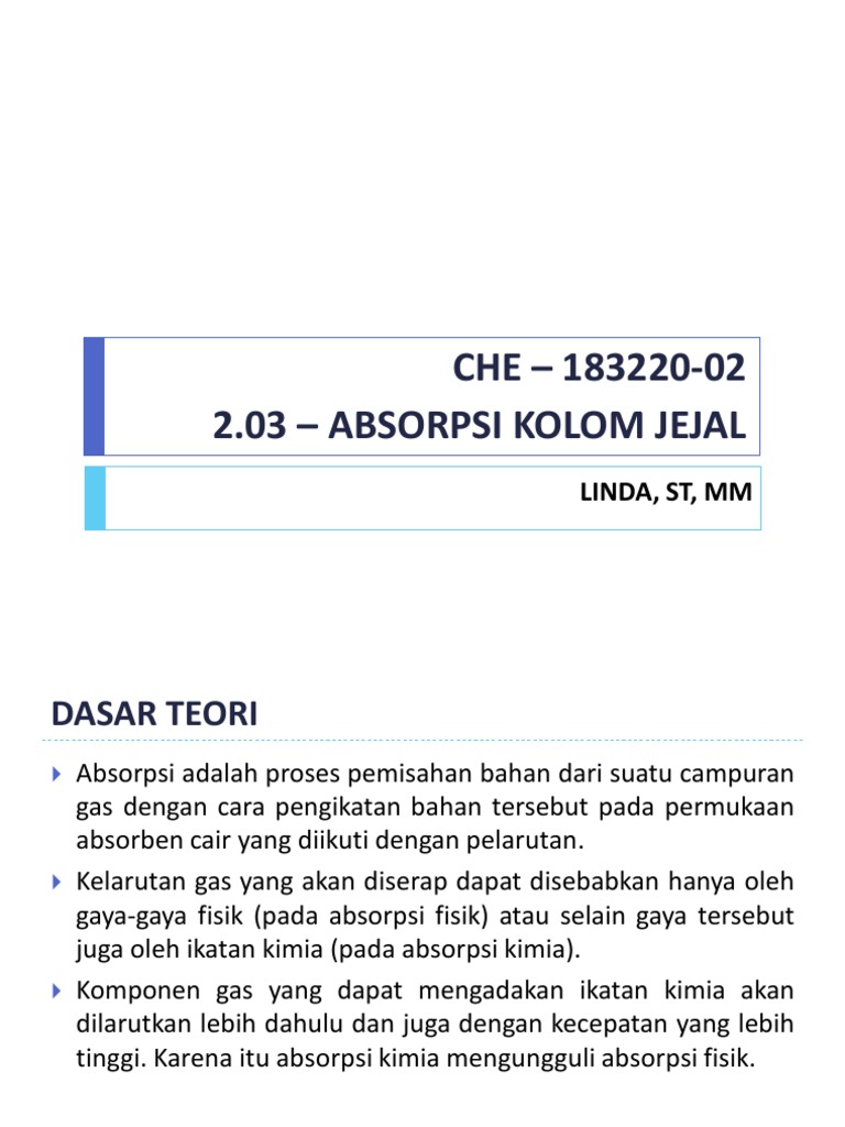 Absorpsi Kolom Jejal - Ganjil 2020 - 2021 PDF | PDF | Sains & Matematika