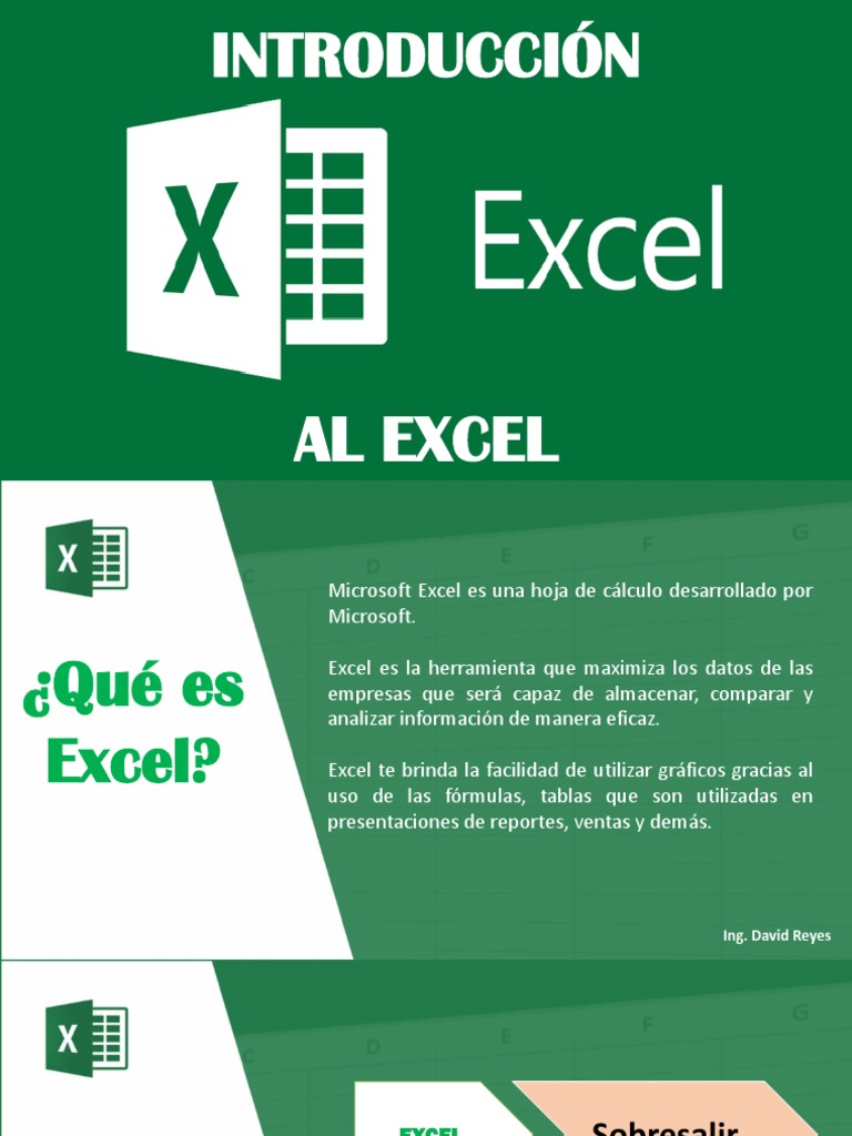 Sesión 1 - Introducción Al Excel | PDF | Microsoft Excel | Hoja de cálculo