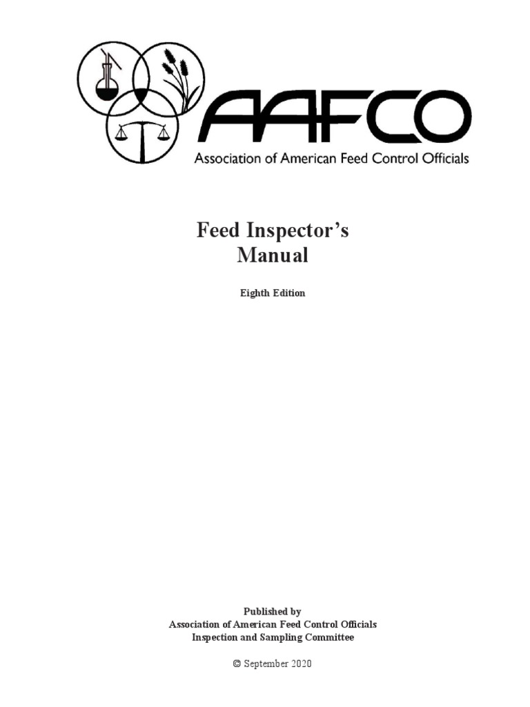 Feed Inspector's Manual: Eighth Edition | PDF | Food And Drug ...
