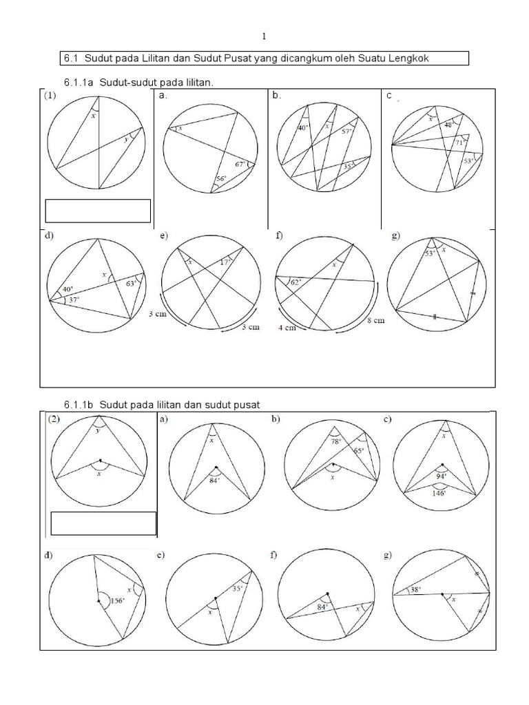 6 Sudut Dan Tangen Bagi Bulatan | PDF