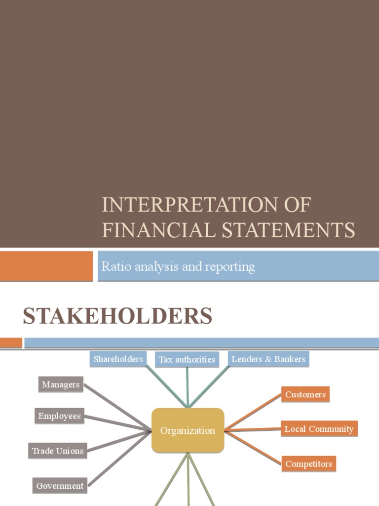 Interpretation of Financial Statements: Ratio Analysis and Reporting ...