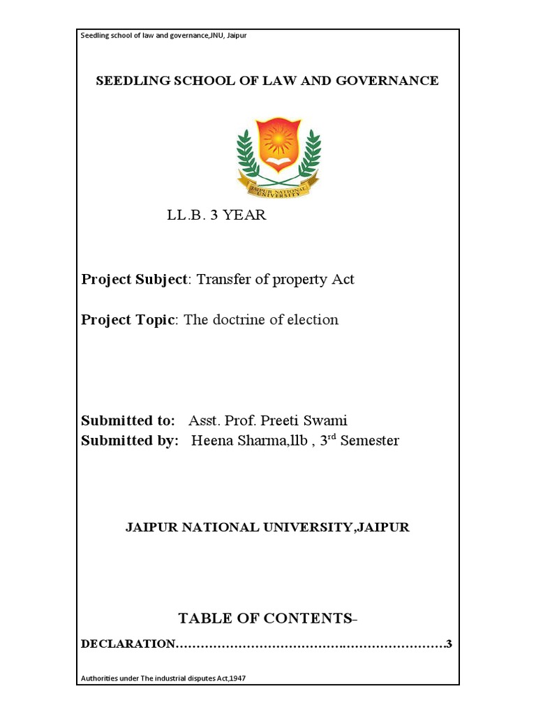 Heena Sharma Project TPA | PDF | Estoppel | Property