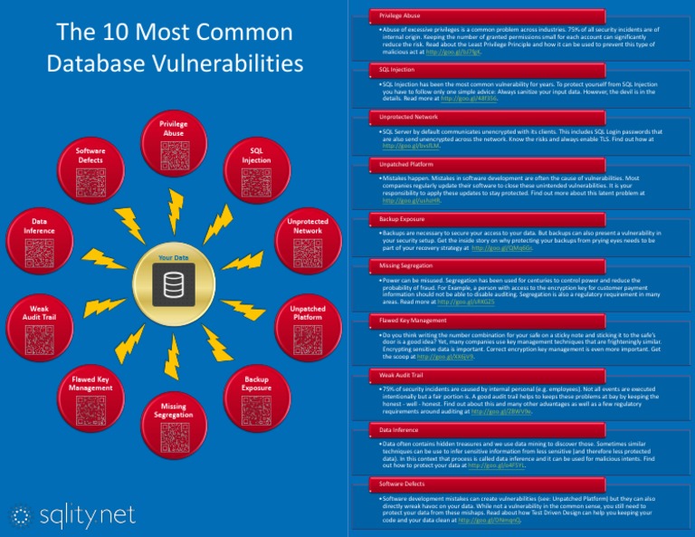 The 10 Most Common Database Vulnerabilities | PDF | Encryption ...