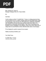 Barangay Invitation Letter | PDF