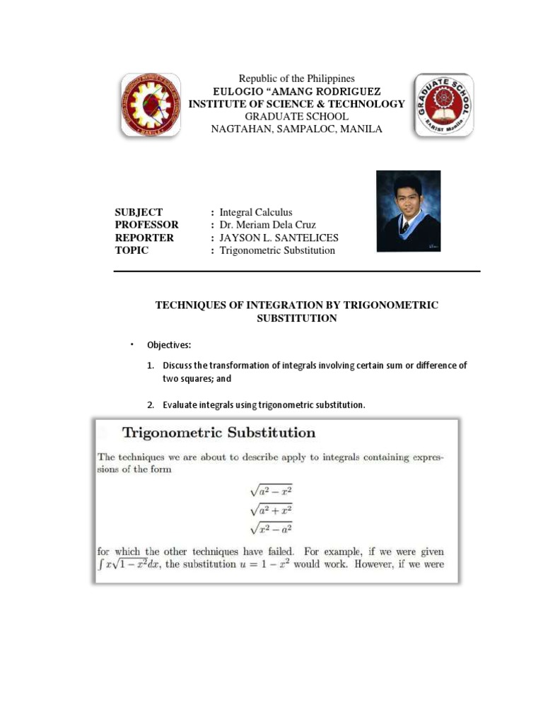 Eulogio "Amang Rodriguez Institute of Science & Technology: Republic of The Philippines | PDF ...