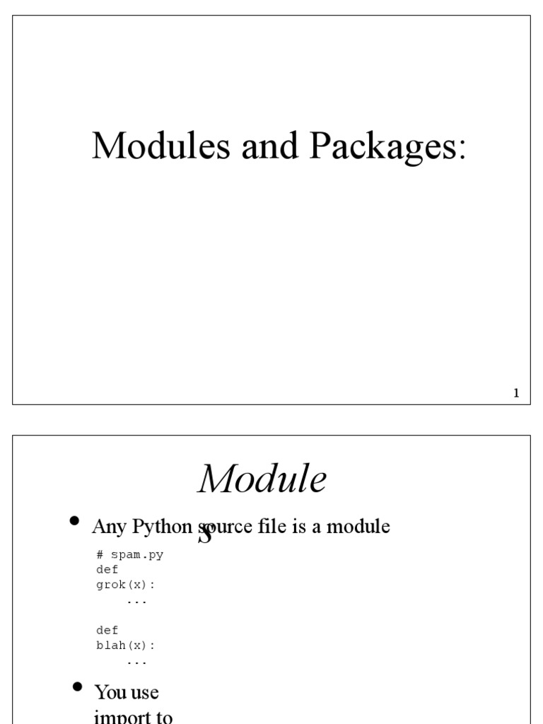 Modules and Packages | PDF | Software Engineering | Software